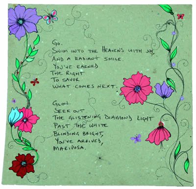 John Silliphant - Mariposa, the poem - for Sandra